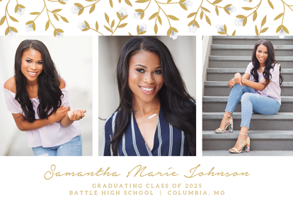 Gold Buds | Graduation Invitations | Mpix