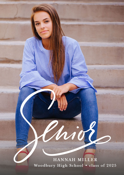 Elegant Senior Script | Graduation Announcements | Mpix